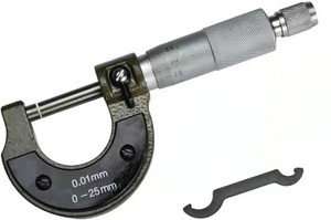 Azlaan Outside Micrometer 0-25mm/0.01mm With Two Side Carbide Tip With ...