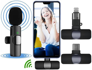 Raider K8 Wireless PLUG AND PLAY MIC Type-C & Lightning Connector MIC ...