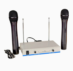 Amrit Audio LWM-1600 VHF SERIES DUAL HANDHELD WIRELESS MICROPHONE WITH ...