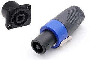 DIYtronics (1 Pair) 4 Pin Plug Audio Cable Socket Speakon Socket Price ...