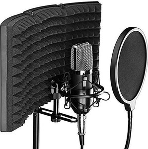 Urban Infotech Microphone Isolation Shield & 360° Rotational Pop Filter ...