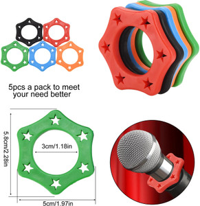 BALRAMA 5pcs Colorful Microphone Rubber Ring Anti-rolling Protection ...