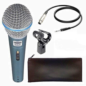 JBX Dynamic Mic Cardioid Vocal Multi-Purpose Microphone with XLR Cable ...