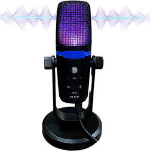 TechBlaze RGB USB Condenser Gaming Microphone Heavy Stand Volume & Mute ...