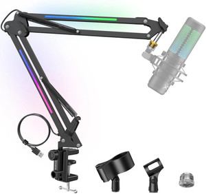 AMG Music RGB Microphone Stand Mic Arm Stand with RGB Lights for Studio ...