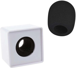 Winsumm Mic Logo Flag Station with Free Mic Foam for News, Interview ...