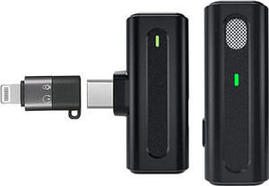 MOBIZAC Wireless Lapel Lavalier Microphone for iPhone and Type C ...