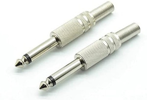 DIYtronics 2 Pcs Male Metal Pin Mic Pin Connector for Repair 6.5 mm Mic ...