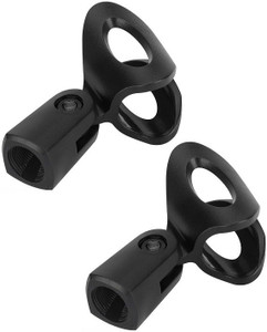 BALRAMA 2pc 3/8" Female MIC Holder Clamp Flexible Mic Stand Clip for ...
