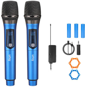 UNIY UY12 VHF 2 units Wireless Mic Frequency:100Hz|64db|50-80 distance ...