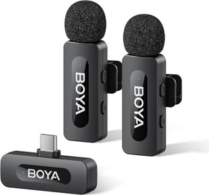 BOYA BY-V20 2.4 ghz Omnidirectional Wireless System with 2 Transmitters ...