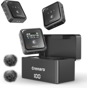 Grenaro Wireless Mic For Youtuber, Professional Mike For Vlogging, 40 ...