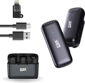 MAK Wireless Mic with Charging Case, Noise Reduction Mic for Video ...
