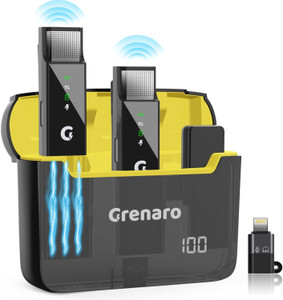 Grenaro Wireless Mic with Digital Display Charging Case- 3 Level Noise ...