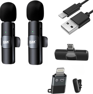 MAK M9 Dual Wireless Mic Smart Noise Cancellation for All iPhone And ...