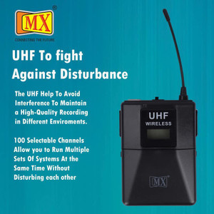 MX UHF Variable Frequency Wireless Microphone System -with 4 Body Pack ...