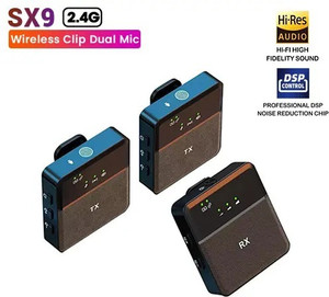 Foxne Point Dual Wireless Mic with Noise Reduction for Mobile, Camera ...