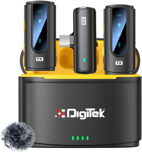 DIGITEK DWM-112 2-in-1 Mic with 50m Range & 7Hr Use for iOS/Android ...