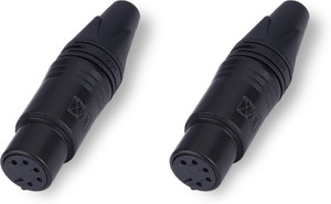 MX 5 Pin Mic Extension Female Connector MC3FXX (Black Coating) MX2974B ...