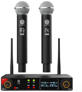 Digimore D-305 Dual UHF Wireless Mic System, 160ft Range for Live ...