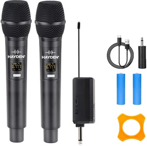 Adiohub Duel Wireless Mic HY-08, Dynamic Microphone, Karaoke Handheld ...