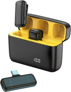 Foxne Point Dual Wireless Mic with Charging Case for Vlogging/Recording ...