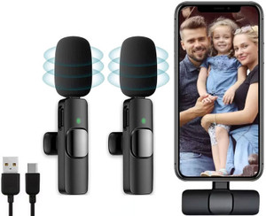 BASS BLING K9 Wireless Microphone, Digital Mini Portable Recording Mic ...
