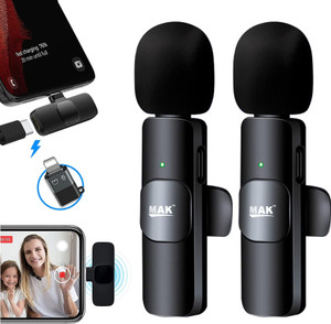 MAK M9 Dual Wireless Microphone for Vlogging/Recording/Youtube for Type ...