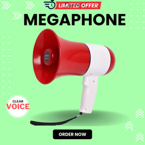 GUGGU Handheld Megaphone Loud Speaker Recorder & 1500mAh Battery ...