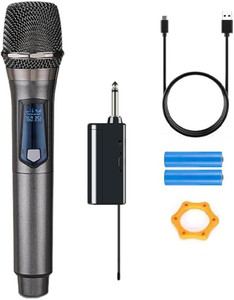 Adiohub Wireless Microphone, Professional Handheld Cordless Mic ...