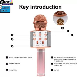 3BAAN A1145 WS858 Latest Karaoke Microphone Color may Very (Pack of 1 ...