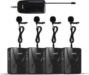 Helett H29 Wireless 4 Channel Lavalier Drama Microphone for Group Stage ...