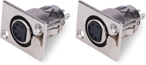 MX 5 Pin Mic Female Connector XLR Panel Mounting MX2230 (Pack of 2 ...