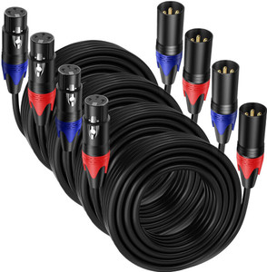 IMAGINEA 4 Pack 25 FT Xlr Male to Female Cable for Equipments 3-pin XLR ...