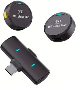 Foxne Point Mini Magnetic Dual Wireless Mic for Mobile, Camera ...
