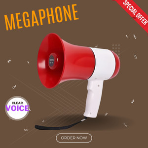 GUGGU Handheld Megaphone Loud Speaker Recorder & 1500mAh Battery ...