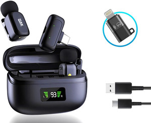 MAK Wireless Mic With Case, 2-Voice Change Mode, Noise Cancellation ...