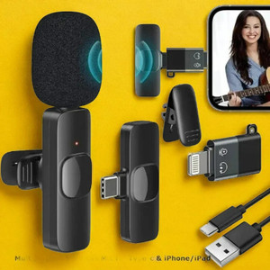 Bydye A45 K9 Dual Wireless Mic Noise Cancellation for All iPhone And ...