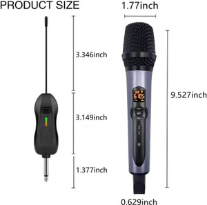 Adiohub Echo UHF Wireless Handheld Dynamic Microphone System with Echo ...