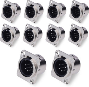 MX 5 Pin Mic Male Connector Panel Mounting MX2231 (Pack of 10 ...