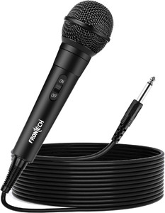 Frontech HF-0014 Dynamic Microphone with 3M Cable| 6.5mm Jack | On/Off ...