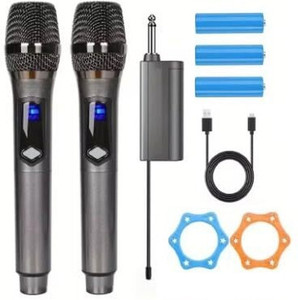 KH UHF Wireless Mic System Kit - Portable Professional Cordless Mic Set ...