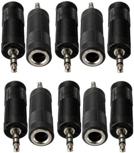 BALRAMA Microphone 6.35mm Female to 3.5mm Male Audio Connector Adapter ...