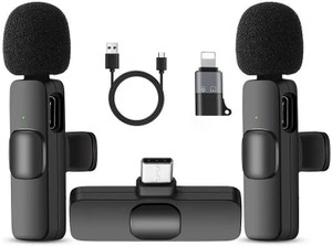 MOBONE K9 Mini Clip Lavalier Wireless Microphone Lapel Mic with ...