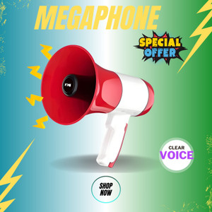 FRONY Handheld Megaphone Loud Speaker Recorder & 1500mAh Battery ...