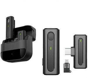 DigiClues Wireless Mic with Charge Case USB-C & Lightning support for ...
