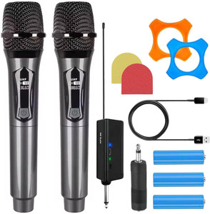 Urban Infotech Dual Wireless UHF Mic Set with Receiver & Rechargeable ...
