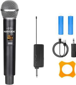 Hayden HY-58 Wireless Mic, Microphone, UHF Karaoke Dynamic mic with ...