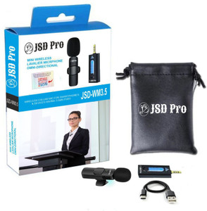 JSD PRO JSD-WM3.5P -60ft Range- With 3.5mm Connector Smartphone, Dslr ...