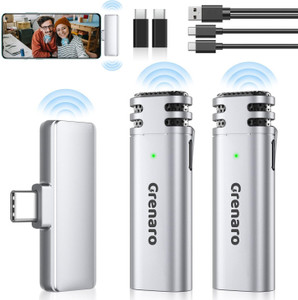 Grenaro Wireless Mic, Noise Reduction Wireless Mic for Youtubers, Mike ...